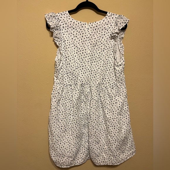 LOFT | Dresses | Loft Eyelet Ruffle Sleeve Cross Over Dress White ...